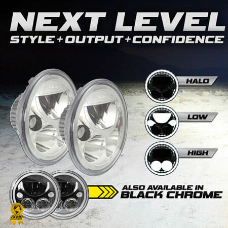 Vision X DOT Compliant 7″ VX Series LED Headlight With Halo Ring ...