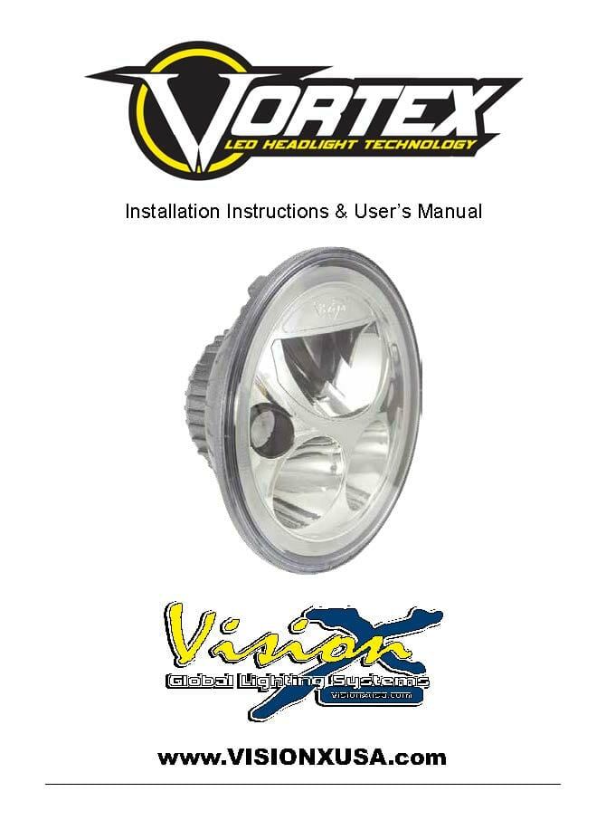 7" VX LED Headlight Instructions | Vision X USA