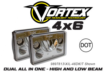 Dual All in One High and Low Beam VX 4x6” LED Headlight | Vision X USA